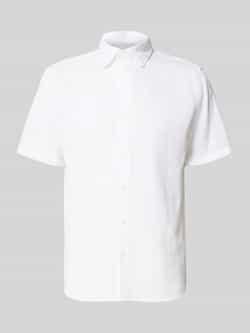 Mc Neal Regular Fit Freizeithemd aus Leinen-Baumwoll-Mix