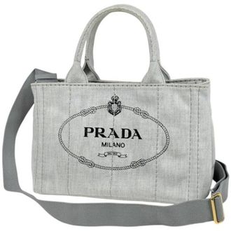 Prada Pre-owned Denim sacs-prada - Femme - Pre-owned - Blanc - Taille: ONE Size