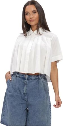 Y.A.S Yasskyma SS Short Shirt - - Blouses & Shirts - Damen - Wei&szlig; - L