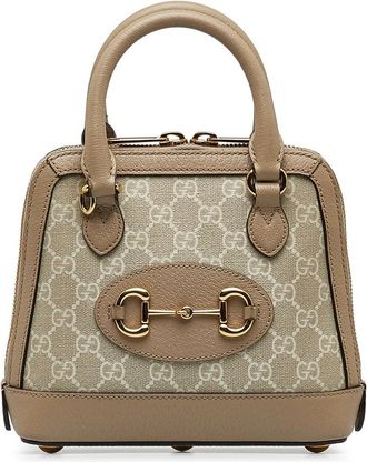 Gucci Hobo Bags - Mini GG Supreme Horsebit 1955 Satchel - Gr. unisize - in Braun - f&uuml;r Damen