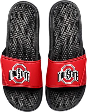Foco Herren NCAA College Team Logo Slide Sandalen Ohio State Sport-Slipper mit Klettverschluss, Gr&ouml;&szlig;e L, Schwarz-Legacy Stripe
