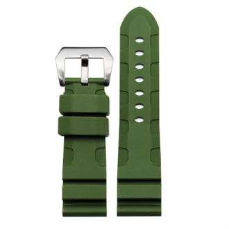 Generic Silikon f&uuml;r PAM111 PAM0061 PAM00682 Armband Sportuhrenarmband 24mm Armband wasserdicht schwarz Zubeh&ouml;r G&uuml;rtel