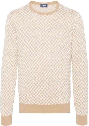 Drumohr Pull Col Rond - Beige