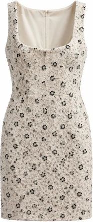 Amen Femme, Robes, Multicolore, Taille: 40 FR Robe &agrave; motif floral orn&eacute;e de sequins