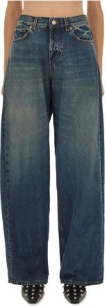 Haikure Wide Leg Distressed Denim Jeans - - Jeans - Damen - Blau - W27