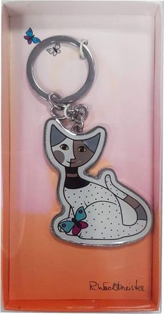 GOEBEL Rosina Wachtmeister, Schl&uuml;sselanh&auml;nger Katze Nereo, H&ouml;he: 9,5-11 cm, Metall