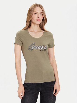 Guess T-Shirt W5YI16 J1314 Gr&uuml;n Regular Fit