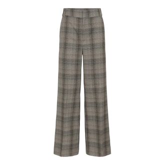 Inwear Checkieiw Straight Pant - - Trousers - Damen - Braun - 2XL