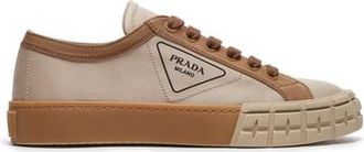 Prada Baskets &agrave; logo en coton