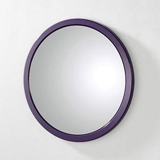 Haku M&ouml;bel Miroir m&ucirc;re, MDF, m&eacute;tal, Miroir - Dim.: P 2 cm x &Oslash; 38 cm, Style: Modern
