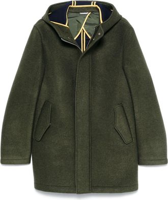 Manuel Ritz Mantel mit Kapuze - Grün