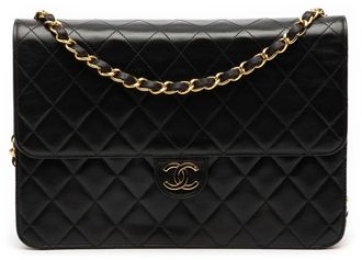 Chanel Hobo Bags - Medium CC Quilted Lambskin Single Flap - Gr. unisize - in Schwarz - f&uuml;r Damen