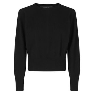 Federica Tosi Rundhals-Strickpullover mit offenem R&uuml;cken - - Knitwear - Damen - Schwarzk - S