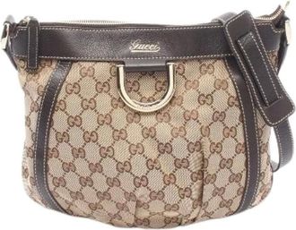 Gucci Sac bandouli&egrave;re Abbey GG Canvas Pre-owned - Femme - Pre-owned - Beige - Taille: ONE Size