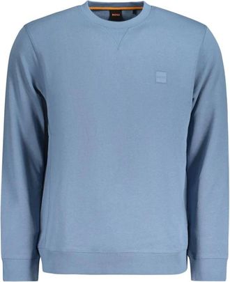 HUGO BOSS Homme, Sweatshirts et sweats &agrave; capuche, Bleu, Taille: 3XL Pull Homme en Coton Bleu Clair