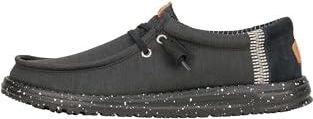 HeyDude Wally Elevated Basics - Chaussures pour Hommes - Baskets avec Semelles Confortables - Style Mocassin, Black/Black, 41