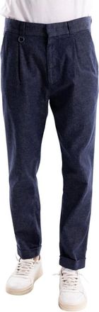 Paolo Pecora Homme, Pantalons, Bleu, Taille: M Cropped Pantalons