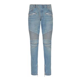 Balmain Slim-fit Biker-Hosen aus Denim - - Jeans - Herren - Blau - W33