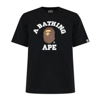 A Bathing Ape A Bathing Ape, Homme, Tops, Noir, Taille: S Logo T-Shirt
