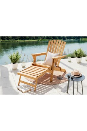 ambia GARDEN Garten-Relaxsessel, Akazie, Holz, Akazie, vollmassiv, 138x74x88 cm, inklusive Armlehnen, faltbar, ausziehbare Fu&szlig;st&uuml;tze, Gartenm&ouml;bel, Gartenst&uuml;hle, Li