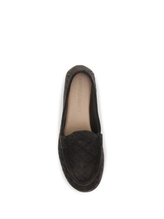 Bottega Veneta Silenzio Intrecciato Loafer - Espresso