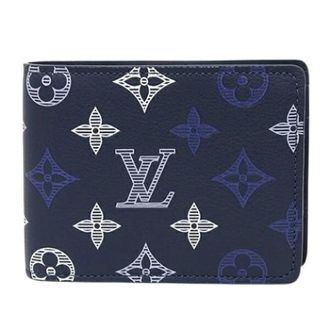 Louis Vuitton Pre-owned Monogram Shadow Wallet (bi-fold) - - Pre-owned - Damen - Blau - ONE SIZE