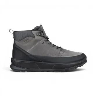 Ecco Ecco Herren wasserdichte schwarze graue Leder-Outdoor-Wanderstiefel - Byway 2.0