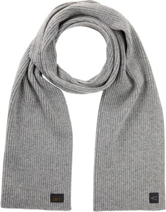 Camel Active Herren Strickschal aus reiner Lammwolle Steingrau, menswear-OS