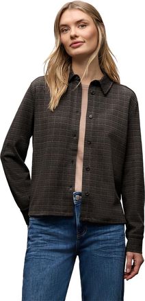 Street One Karierte Jacquard Hemdbluse Black 36