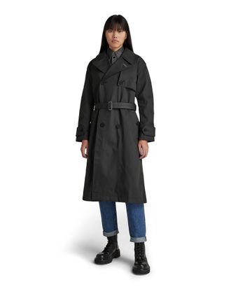 G-Star RAW Damen High Trenchcoat, Blau (raw denim D22012-D189-001), XS