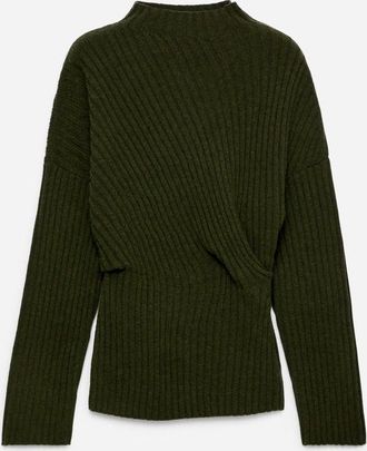 Arket Wollpullover Mit Drapierung -Gr&uuml;n