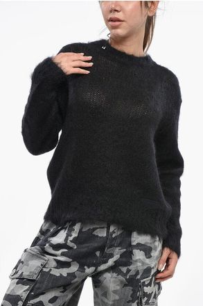 Dsquared2 Solid Color Mohair Crew-neck Sweater size M