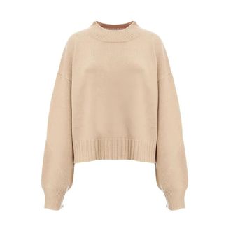 Malo Rundhals-Pullover aus luxuri&ouml;sem Kaschmir - - Knitwear - Damen - Beige - S