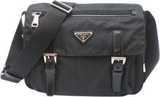 Prada unisex, Pre-owned, Noir, Taille: ONE Size Sac bandouli&egrave;re en nylon Pre-owned