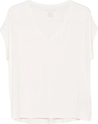 Majestic Filatures Femme, Tops, Beige, Taille: 42 FR T-shirt col V