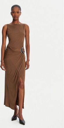 Staud Coctailkleid Talia R25R2137VJ Braun Slim Fit