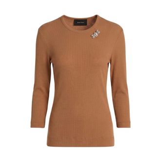 Simone Rocha Verziertes Unterzieh-Oberteil - - Tops - Damen - Braun - M