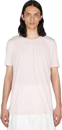 AARON ESH Homme, Tops, Rose, Taille: L Gathered Neck T-Shirt