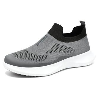 Generic Homme Chaussures de Sport Slip-on en Mesh Respirant Baskets de Course sans Lacets Semelle Souple Confortable L&eacute;g&egrave;res Orthop&eacute;diques Sneakers Fitness Jo