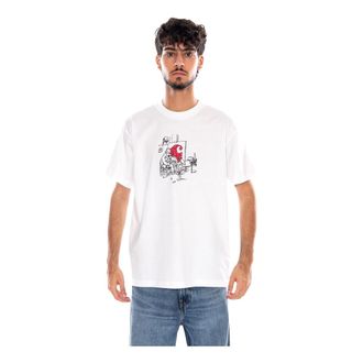 Carhartt Work in Progress S/S Old Painter T-Shirt - - Tops - Herren - Wei&szlig; - M