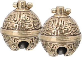 Hemobllo 2pi&egrave;ces Pendentif Cloches M&eacute;tal Vintage Petite Cloche Ornementale Artisanat Suspendues D&eacute;corations De Porte-cl&eacute;s