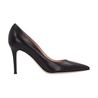 Gianvito Rossi Femme, Chaussures, Noir, Taille: 37 EU Escarpins en Cuir Noir Femme Bout Pointu
