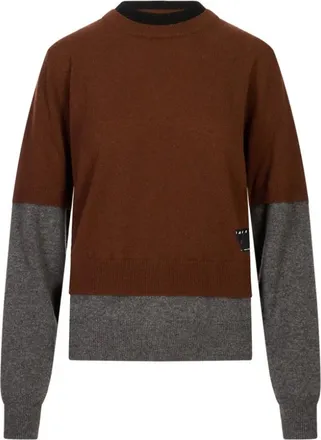 Marni Femme, Pulls, Brun, Taille: 36 FR Pulls &agrave; col rond