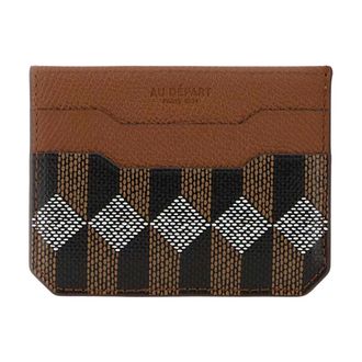 Au D&eacute;part Femme, Accessoires, Multicolore, Taille: ONE Size Porte-cartes en cuir imprim&eacute;