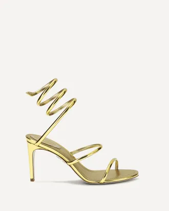 Rene Caovilla Metallic Cleo Sandals in leather Female 37.5