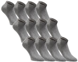 Jack & Jones Sneaker Socken Herren & Damen 12er Set Kurze Socken Baumwolle - Anthracite - Gr. 43-46