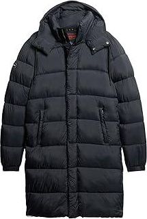 Superdry Ripstop Longline Puffer Jacket Veste, Eclipse Navy Grid, S Homme