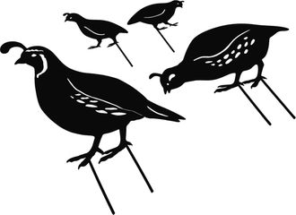 Hemoton 4 Stck Teiliges Metall Wachtel Deko Gartenornamente Au&szlig;enbereich Wetterfest Langlebig Kreative Gartendekoration f&uuml;r Terrasse