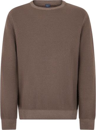 Fedeli Pull col rond - Homme - Pulls - Brun - Taille: 3XL