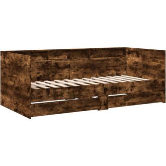 vidaXL Tagesbett mit Schubladen ohne Matratze R&auml;uchereiche 100x200 cm Vidaxl